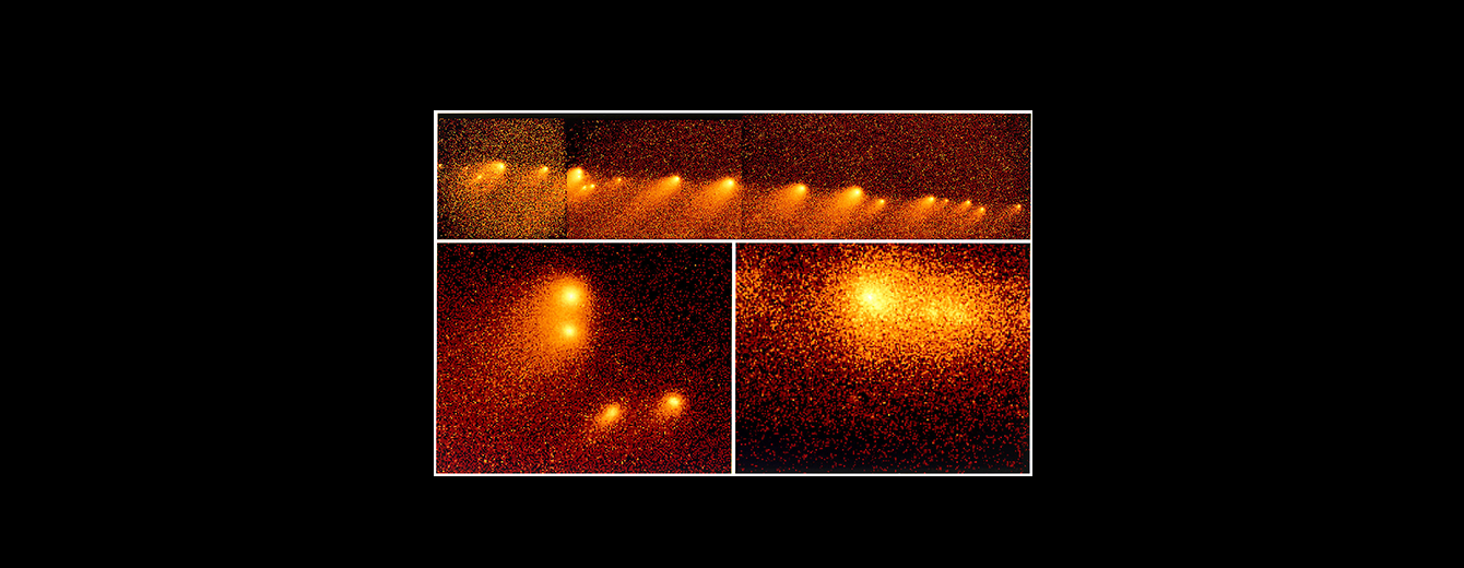 Hubble Space Telescope view of a Comet on a Collision Course with ...