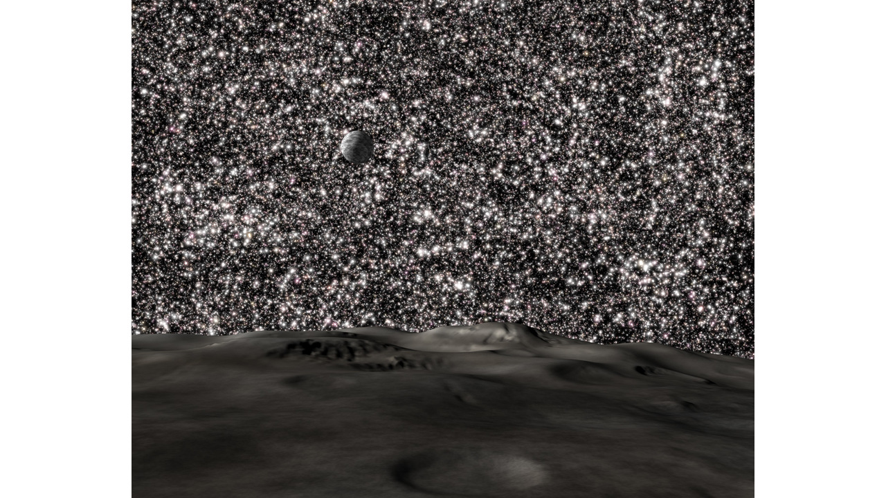 Artist's View from a Planet in a Compact Galaxy | HubbleSite