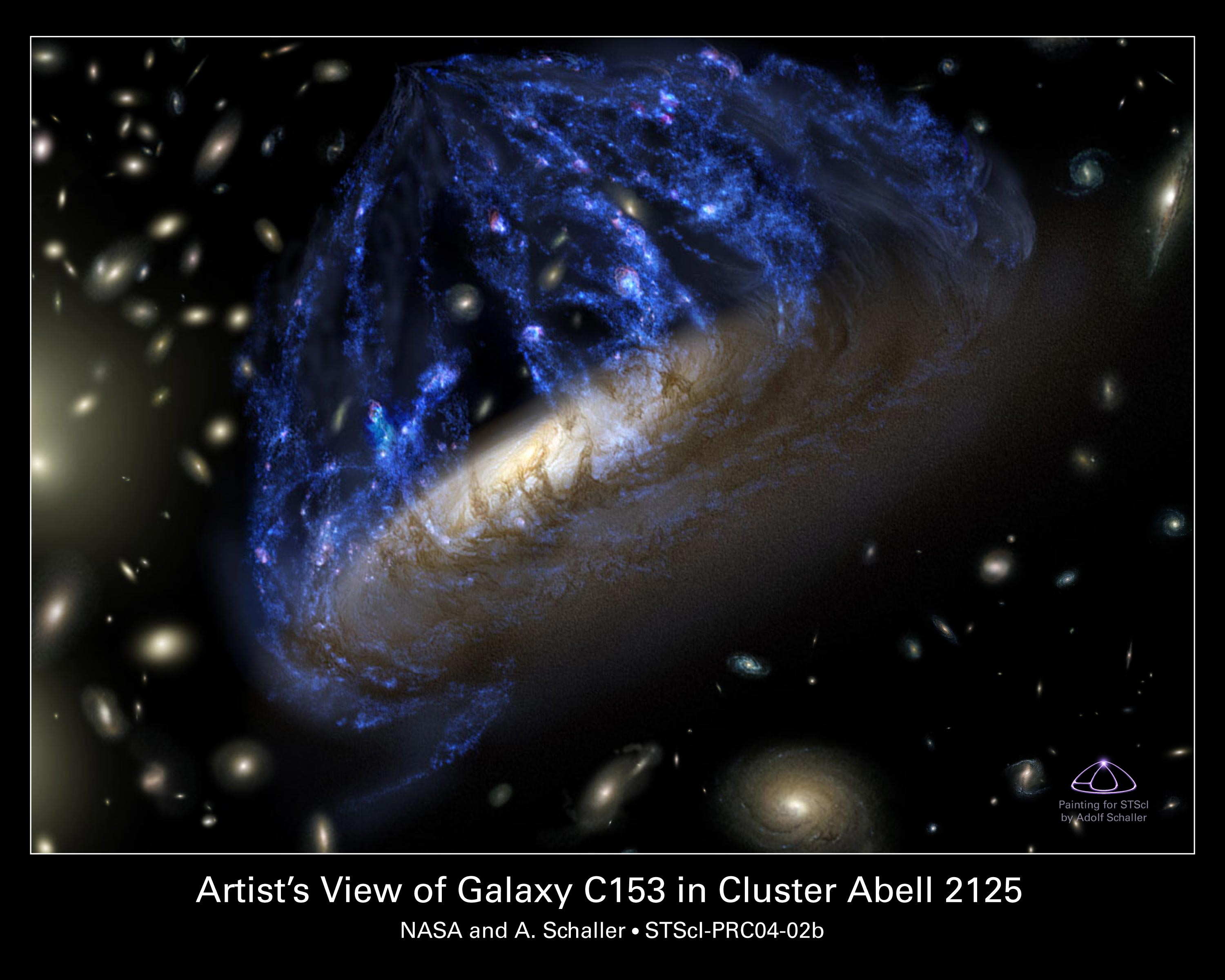 A Disintegrating Galaxy Plows Through Space | HubbleSite