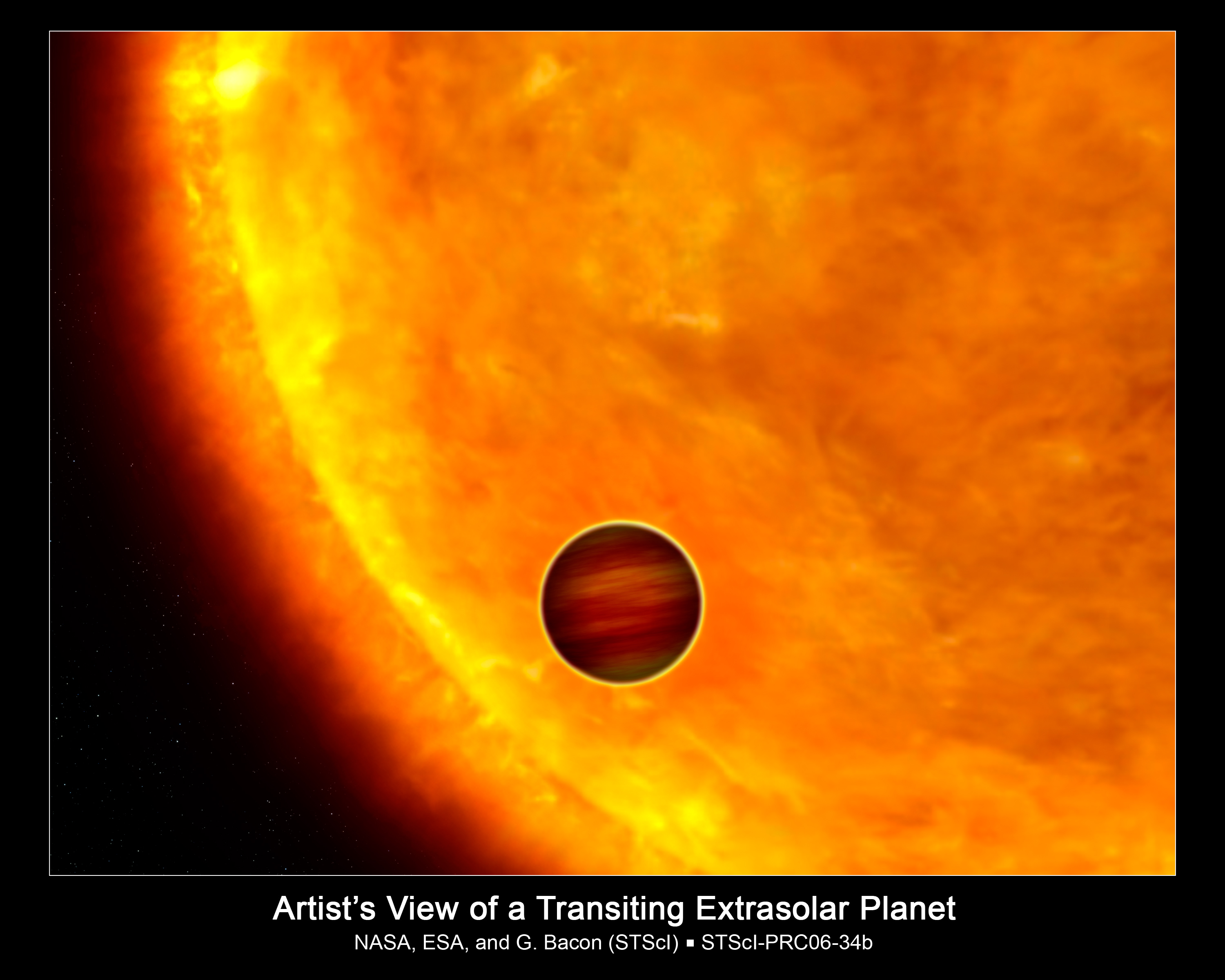 Artist's Impression of a Transiting Exoplanet | HubbleSite
