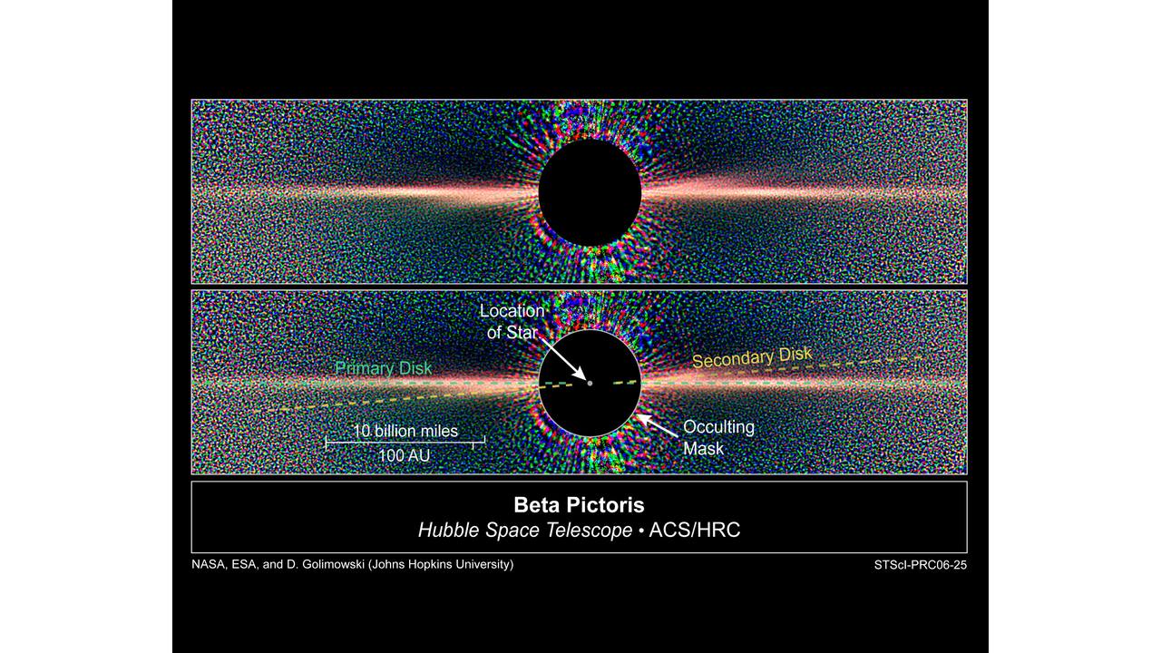 Hubble Sees Two Dust Disks Around Beta Pictoris | HubbleSite