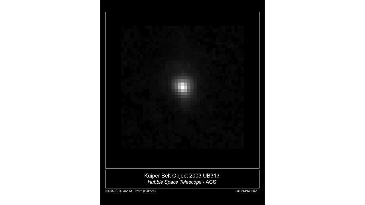 Artist's Concept of Kuiper Belt Object 2003 UB313 (Annotated) | HubbleSite