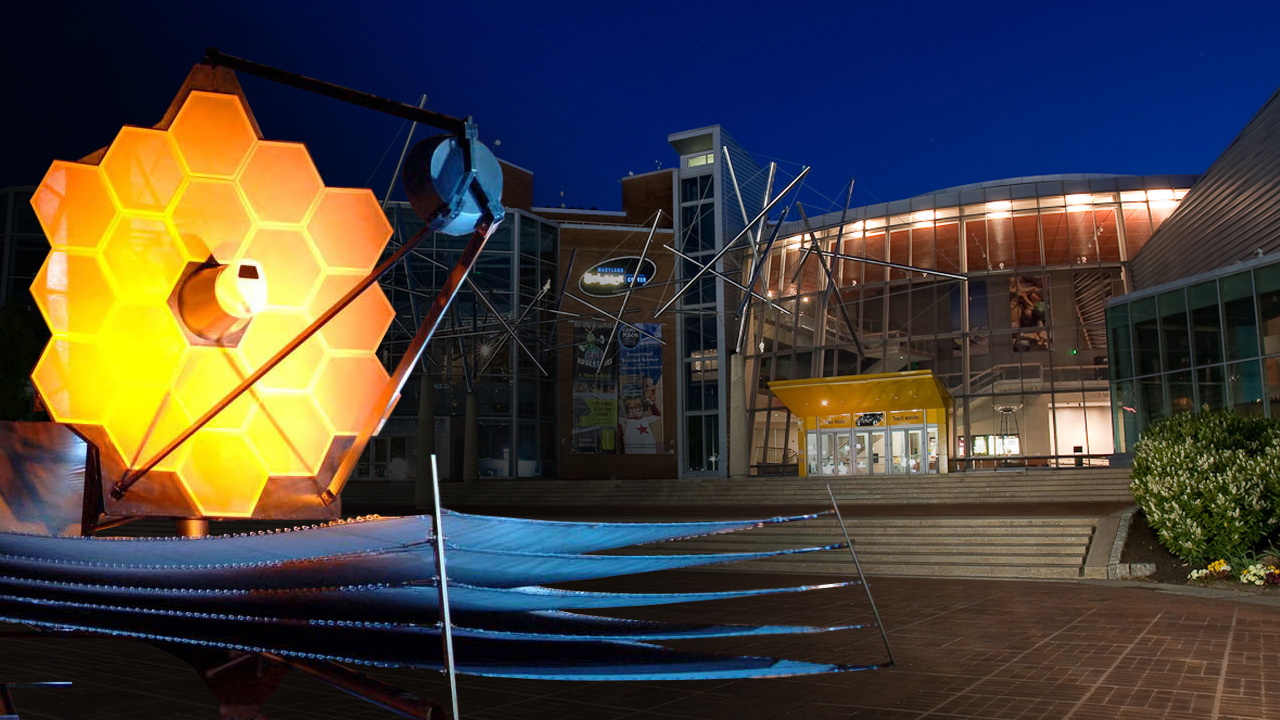 Depiction of the Webb Full-Scale Model at the Maryland Science Center ...
