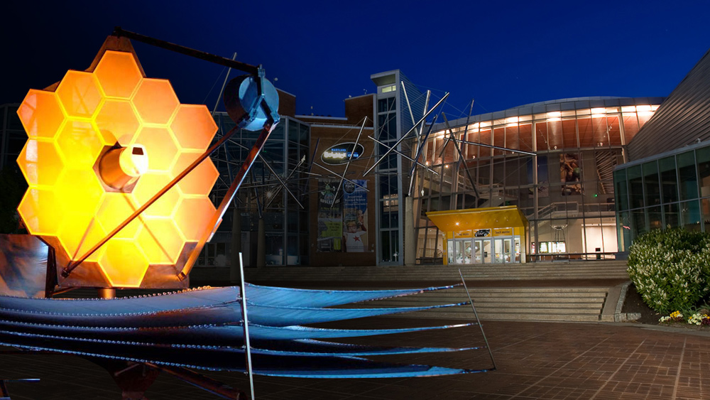Depiction of the Webb Full-Scale Model at the Maryland Science Center ...