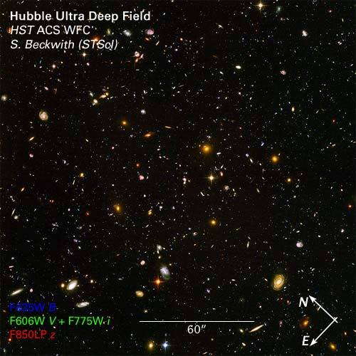 One-Fourth-Sized Version of the Uncropped Hubble Ultra Deep Field ...