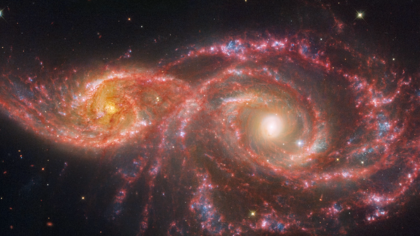 'Blood-Soaked' Eyes: NASA's Webb, Hubble Examine Galaxy Pair | HubbleSite