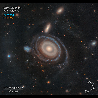 Straight Shot: Hubble Investigates Galaxy with Nine Rings | STScI